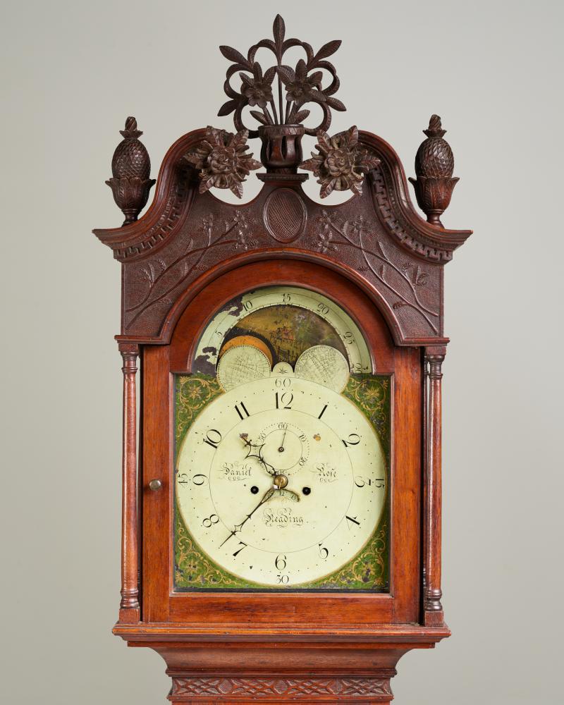 Daniel Rose - Tall Clock with Chippendale Carving
