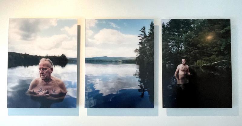 David Hilliard - Triptych Photographs Rock Bottom by David Hilliard