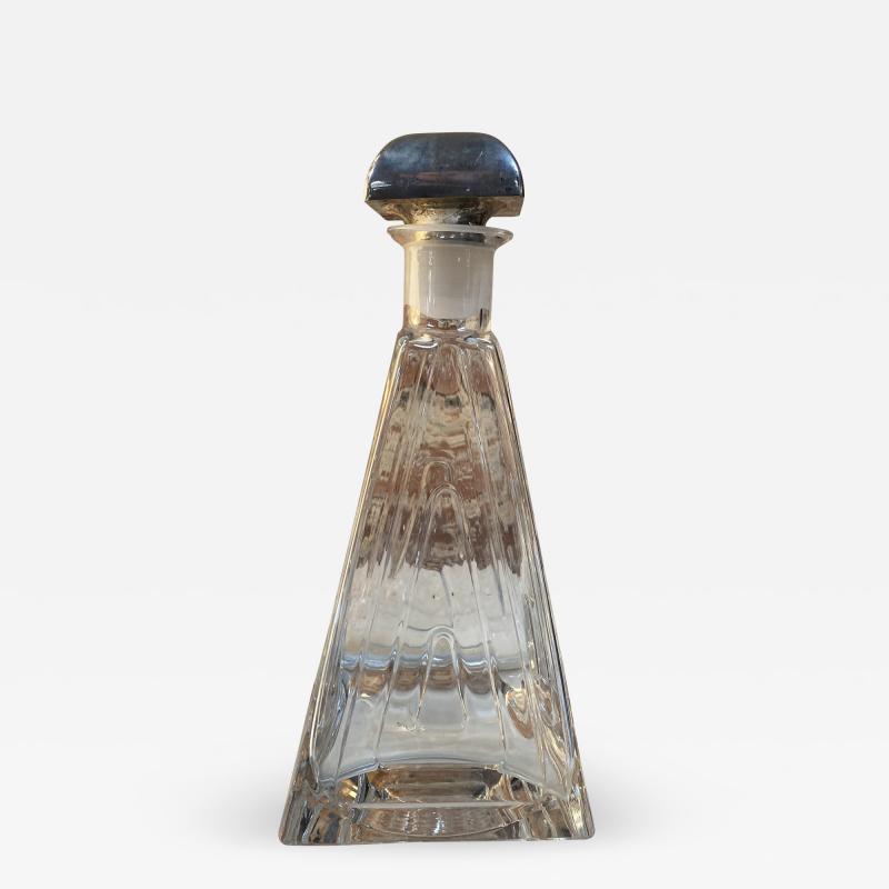 Decorative pyramid Crystal Bottle Italy 1960s