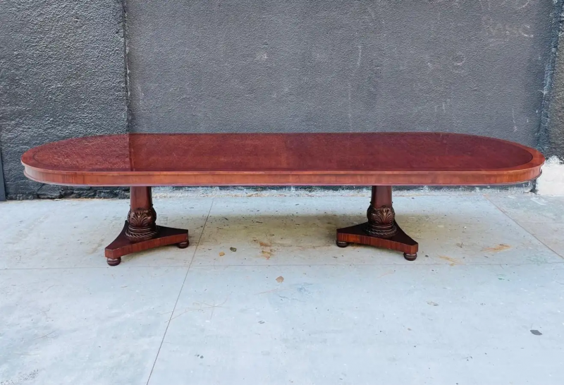 Double Pedestal Oval Table