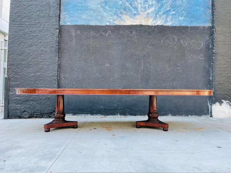 Double Pedestal Oval Table