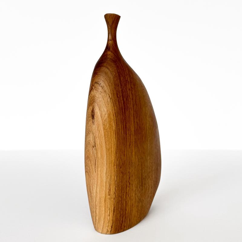 Doug Ayers - Doug Ayers Signed Carved / Turned Wood Weed Vase