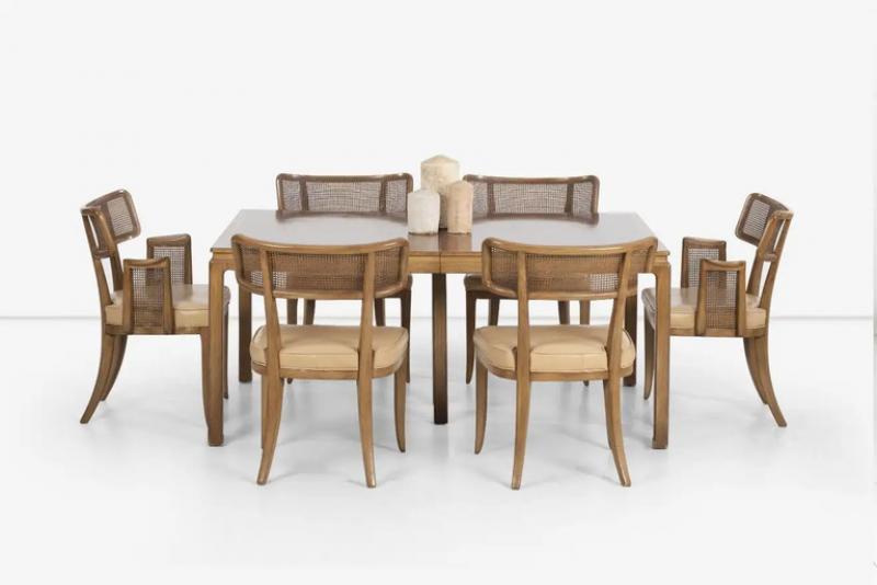 Edward Wormley - Set of Six Edward Wormley for Dunbar Curved-Back ...