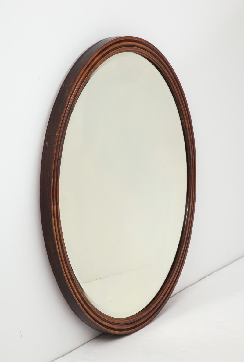 Edwardian Round Mahogany Frame Mirror with Original Glass, England, c ...