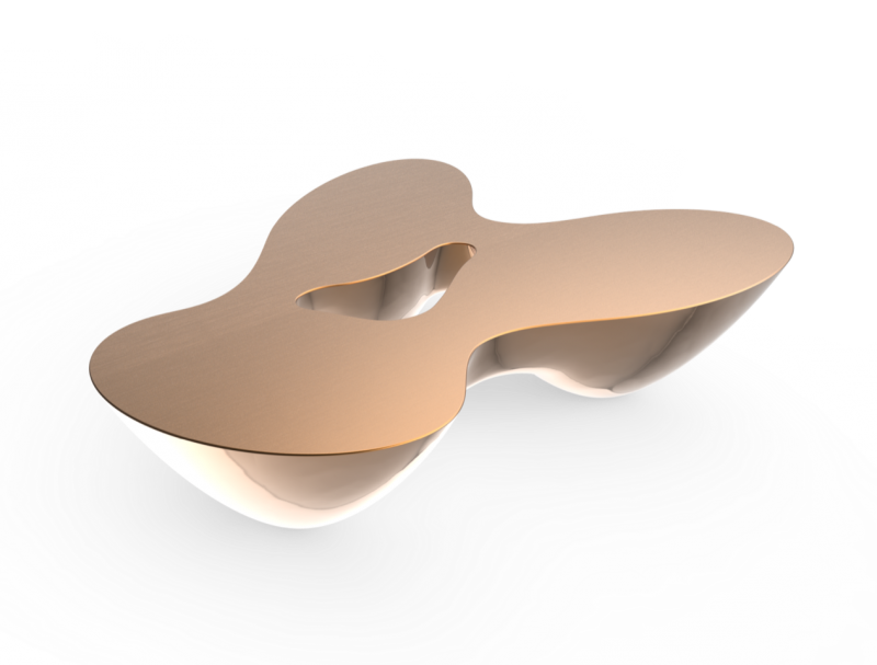 Emmanuel Babled - QUARK BRONZE COFFEE TABLE 3 ELEMENTS XL