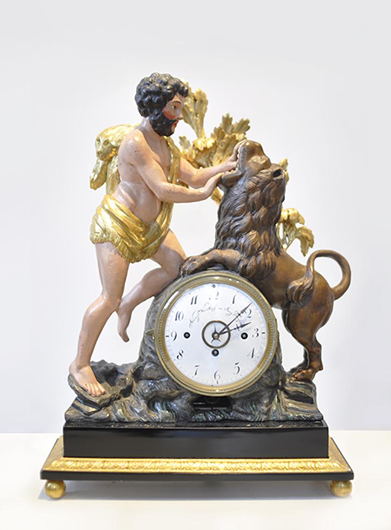 Empire Mantle Clock of Hercules and the Nemean Lion