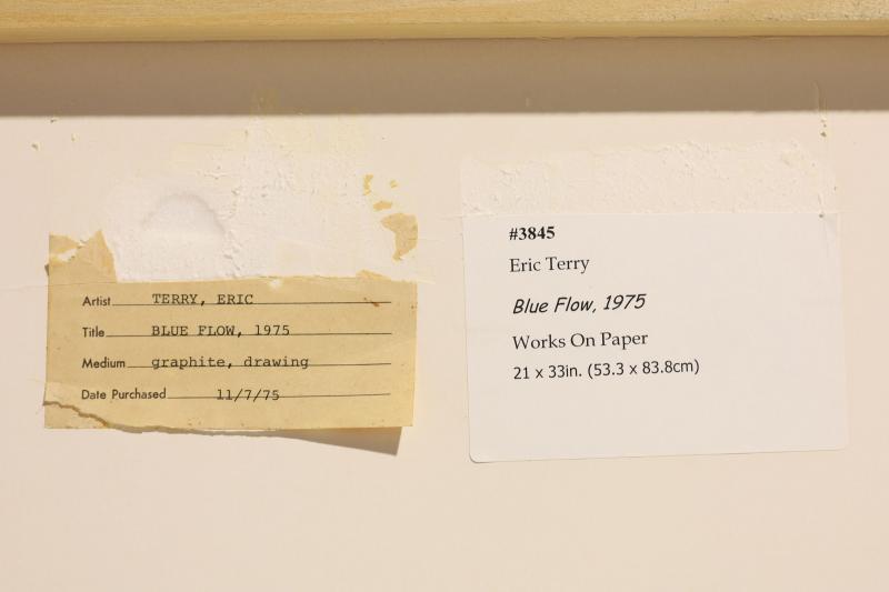 Eric Terry - Eric Terry, "Blue Flow", Graphite on Paper, 1975