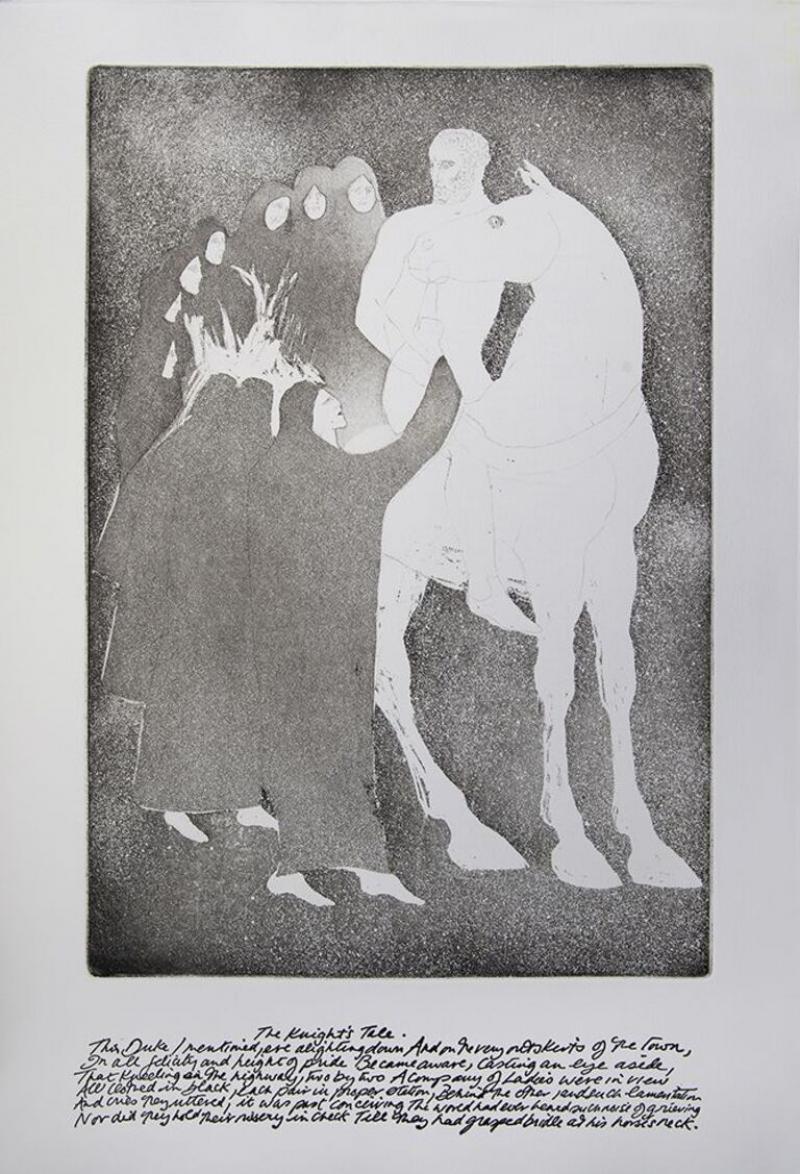 Geoffrey Chaucer - Etchings illustrating Chaucer's 'Canterbury Tales'.