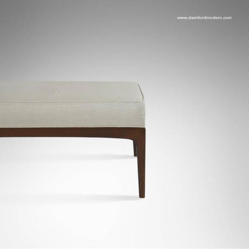 Extra Long Paul McCobb Style Bench in Linen