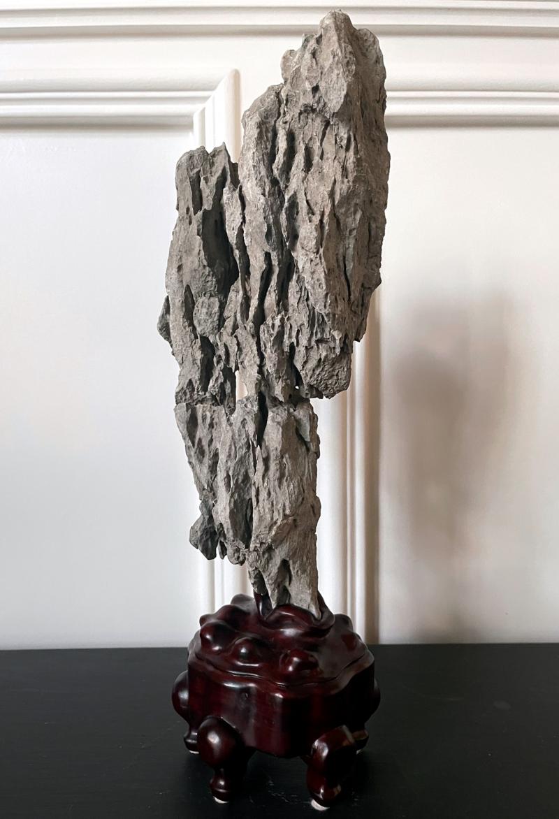Extraordinary Chinese Scholar Rock Ying Stone on Stand