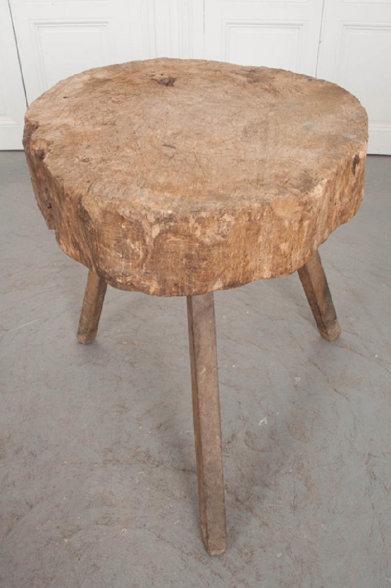 FRENCH 19TH CENTURY PROVINCIAL “TREE-TRUNK” CHOPPING BLOCK