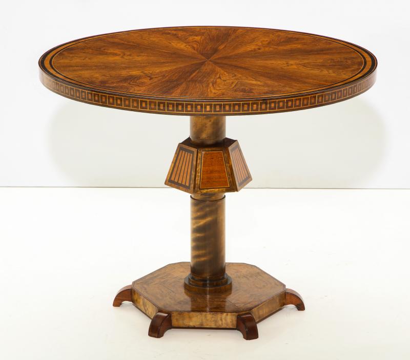 Fine inlaid Swedish Grace round table