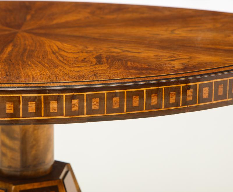 Fine inlaid Swedish Grace round table
