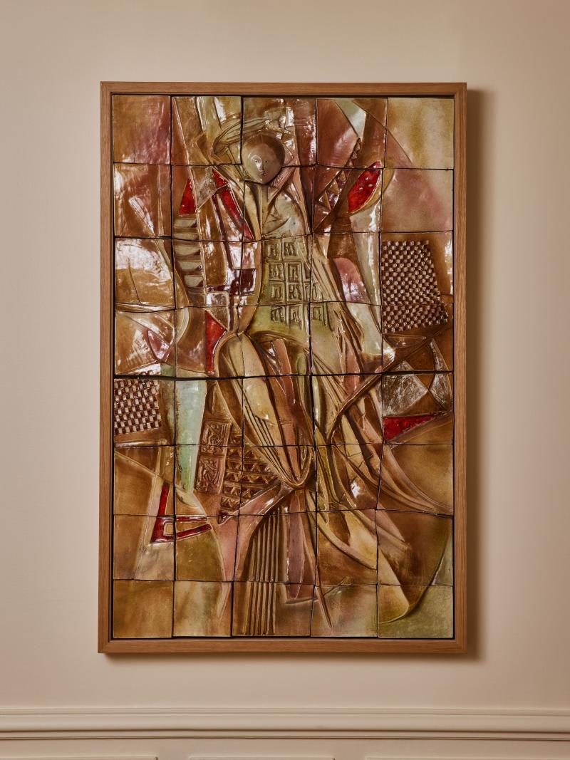 Framed ceramic panel