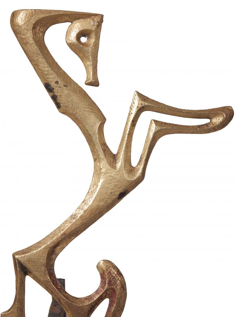 Frederick Weinberg - Beautiful Frederick Weinberg Bronze Andirons