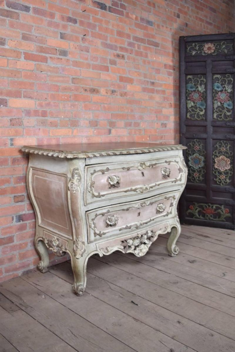 French 18th Century Baroque Painted Commode