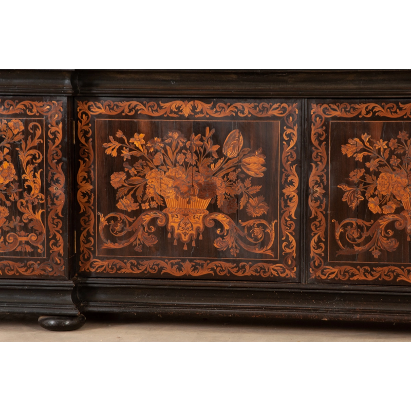 French 18th Century Inlaid Breakfront Bibliotheque