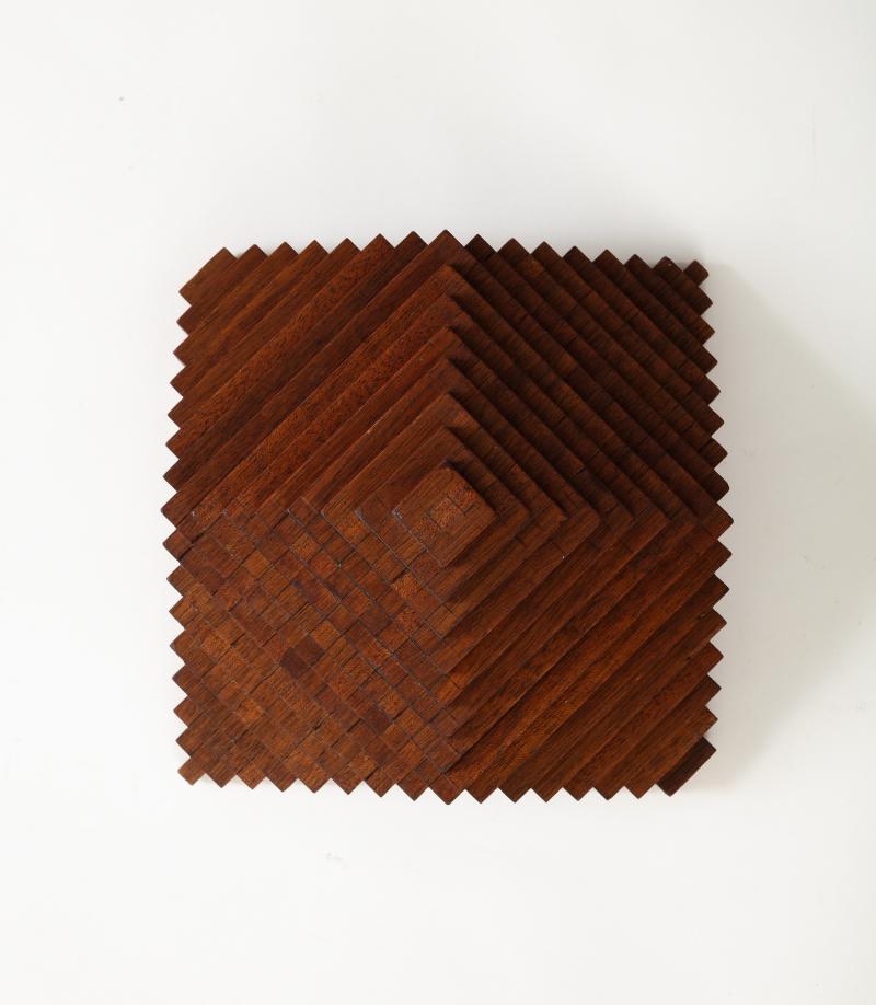 French Block Carved Pyramid, Circa 1960s