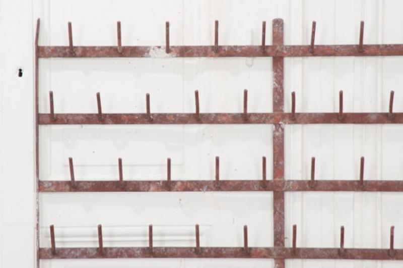 French Wall Mounted Wine Bottle Drying Rack