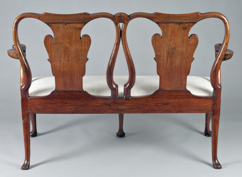 George I Walnut Double Chair Back Settee