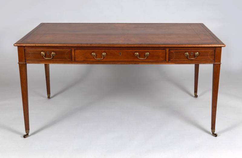 George III Mahogany 3 Drawer Writing Table