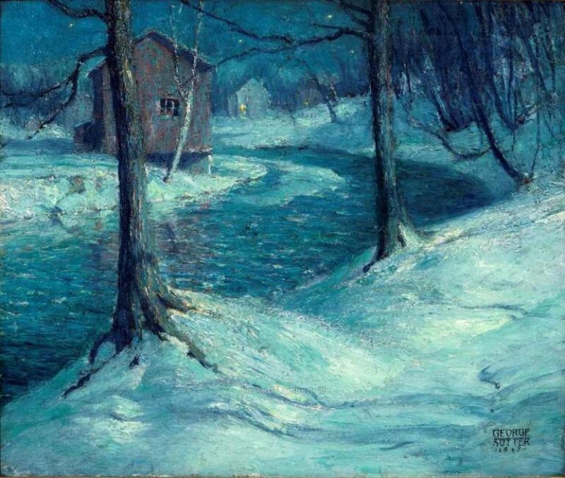George William Sotter - "Winter Moonlight"