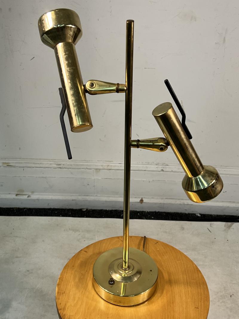 Gerald Thurston - MID CENTURY MODERN TWIN CYLINDER FIXTURE LAMP BY ...