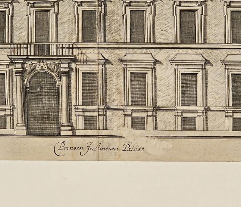 German Engraving, "Palace of the Emperor Justinian", circa 1800