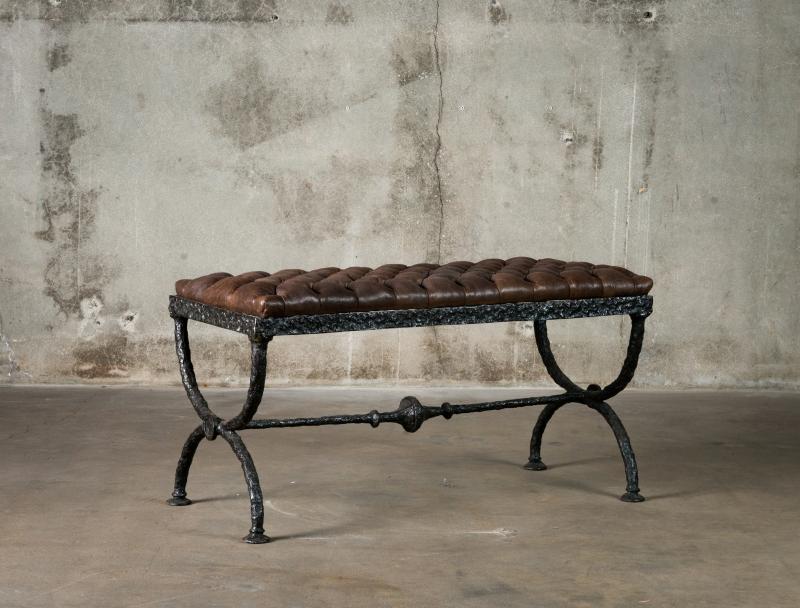 Giacometti Style Bronze Bench