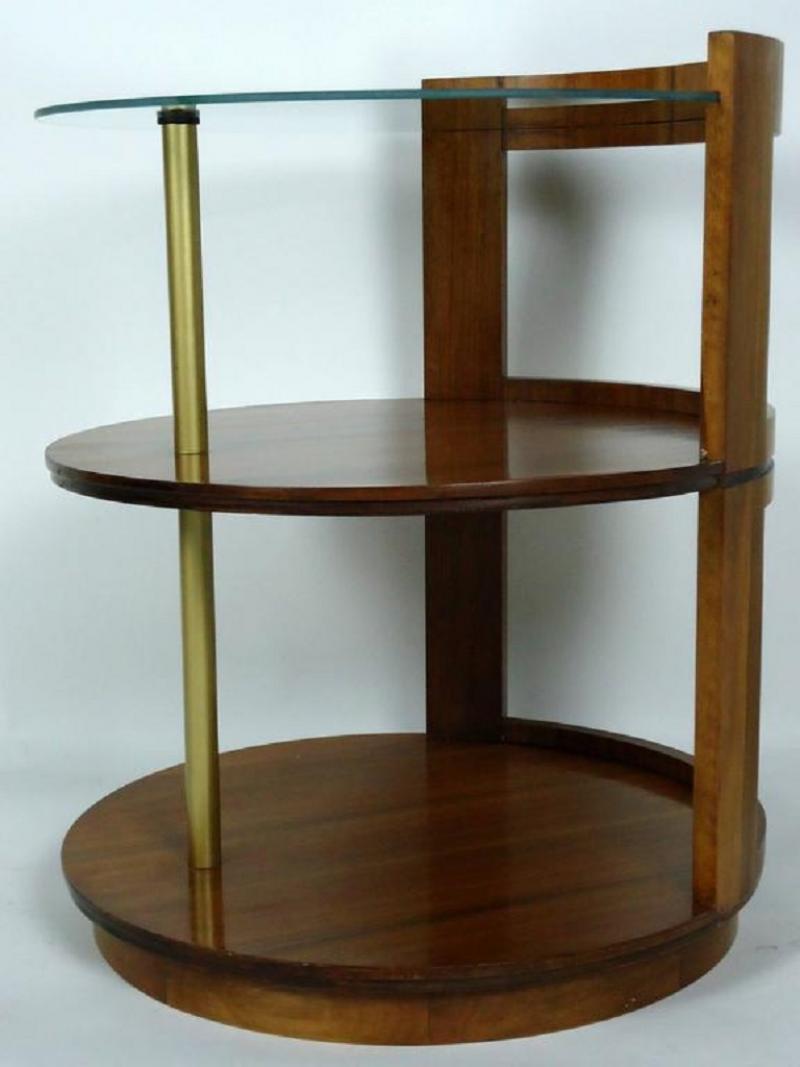 Gilbert Rohde - Rare Gilbert Rohde Three-Tier Side Table or Nightstand ...