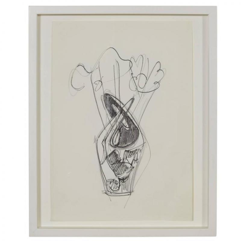 Gio Ponti - Gio Ponti Drawing "Vasi Incrociati", Italy, 1950