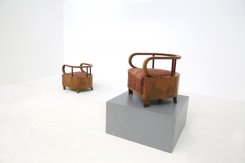 Giuseppe Terragni - Pair of Italian Art Decò Armchairs attributed to ...