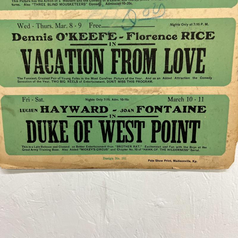 Green Movie Poster Palace Theatre West Salem IL Clark Gable Frederich March