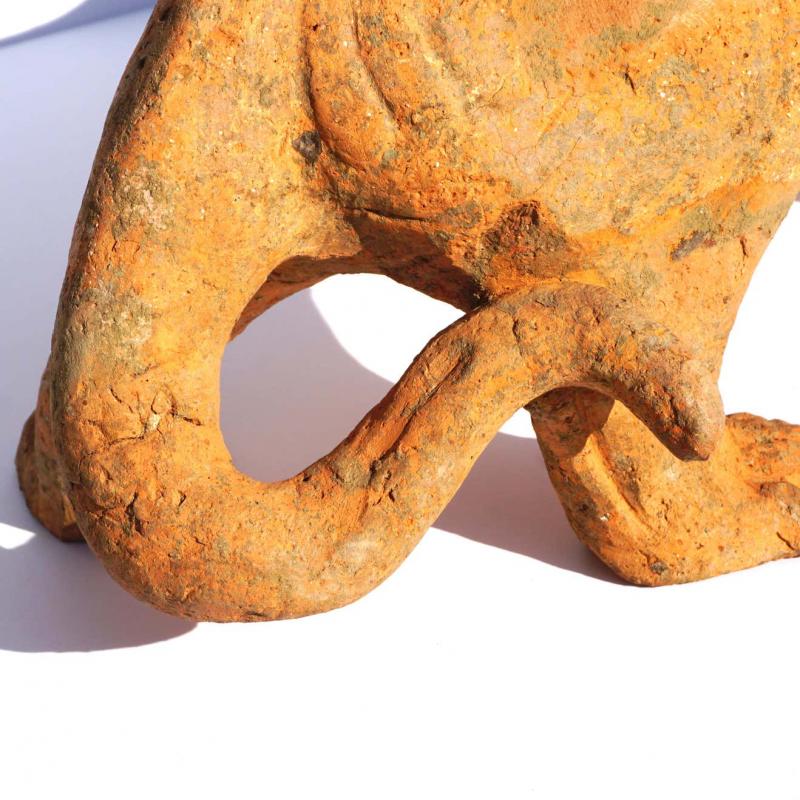 Han Dynasty Pottery Sculpture of a Winged Lion Mythical Beast
