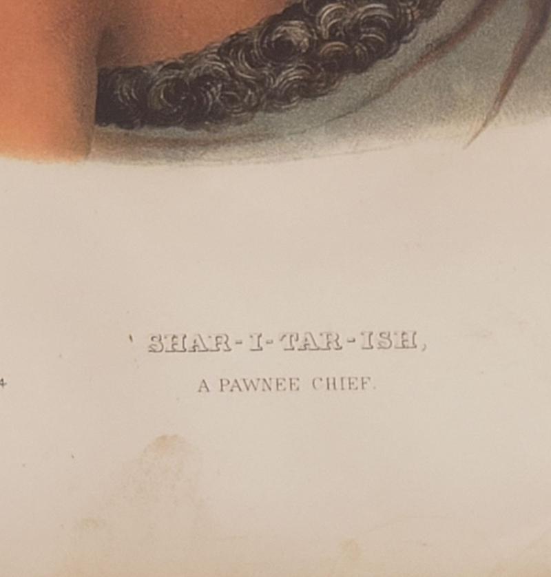 Hand-Colored Engraving of American Indians, 19th Century