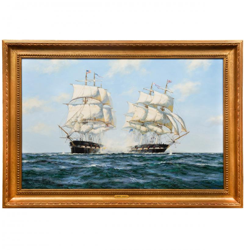 Henry Scott - "Sea Battle, 'Shannon' engaging 'Chesapeake', 1813 ...