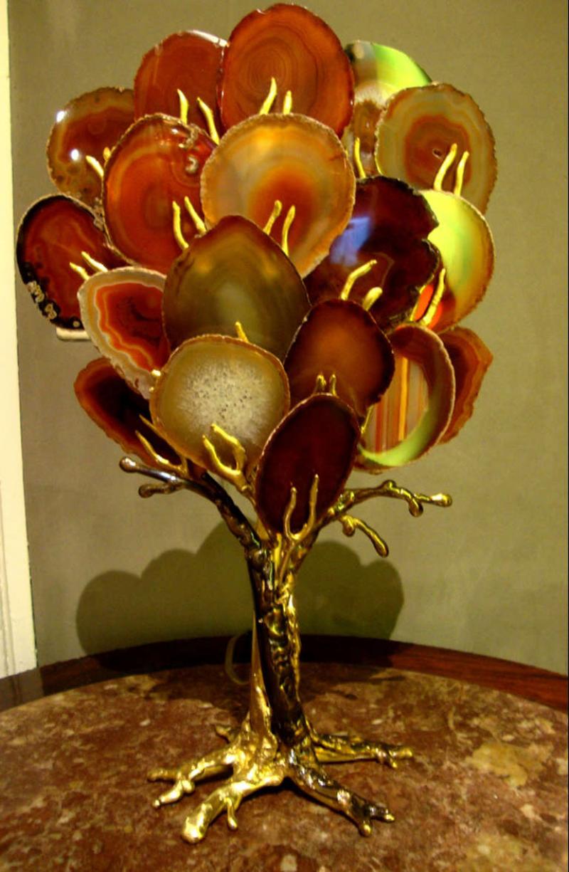 Isabelle Masson-Faure - Precious tree in agates and brass by Isabelle ...