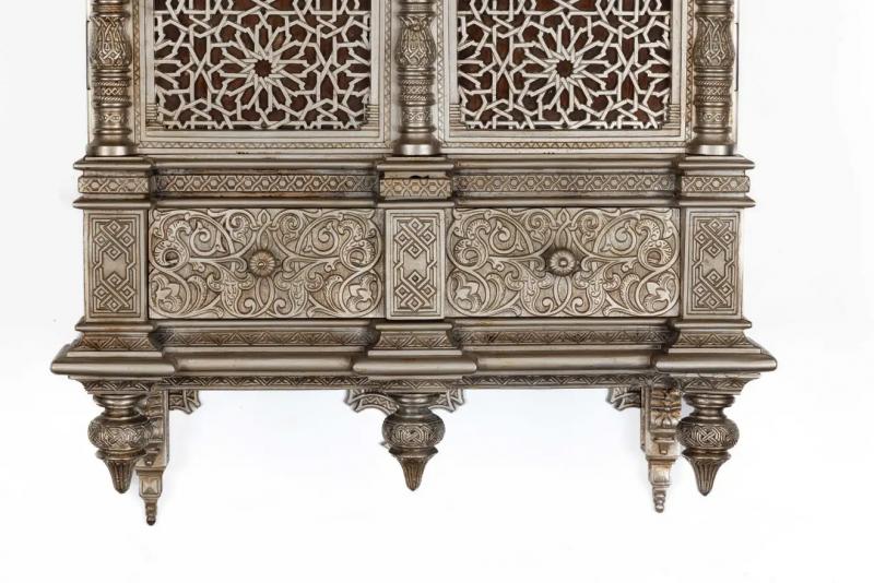 Islamic "Alhambra" Silvered Bronze Quran Cabinet in the Islamic Nasrid ...