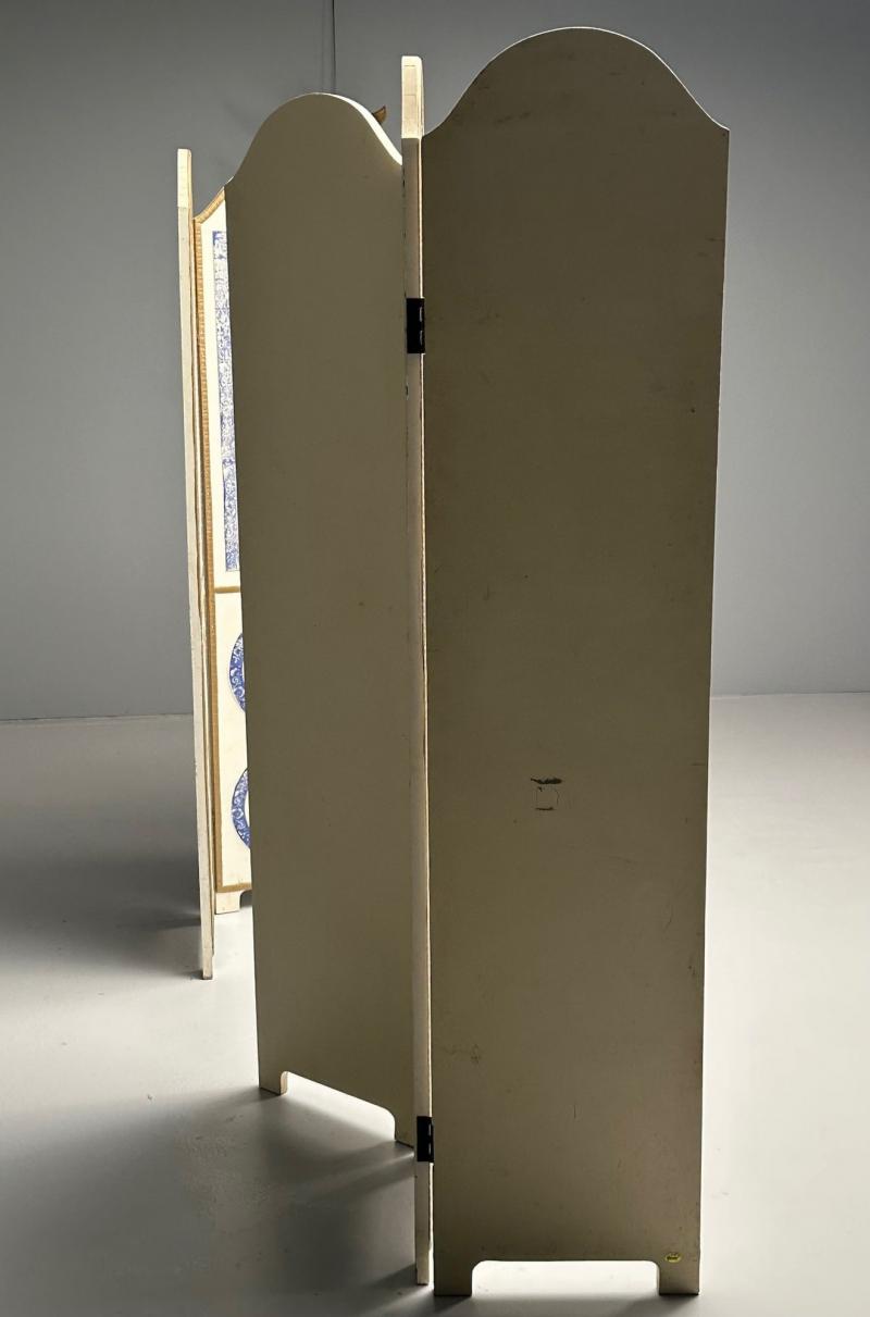 Italian, Chinoiserie, Room Dividers, Screens, Blue and White, Floral ...