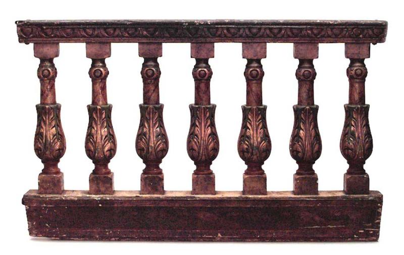Italian Neo-Classic Carved Balustrade Railings