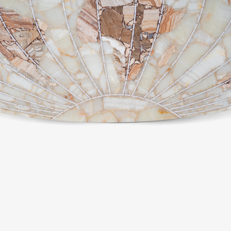 Italian Tessellated Stone "Map of the World" Art Sculpture in Quartz ...