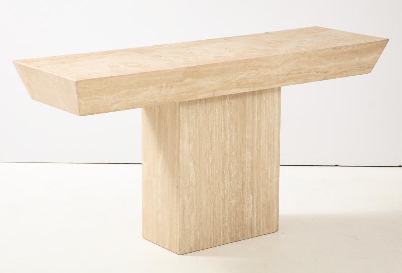 Italian Travertine Console