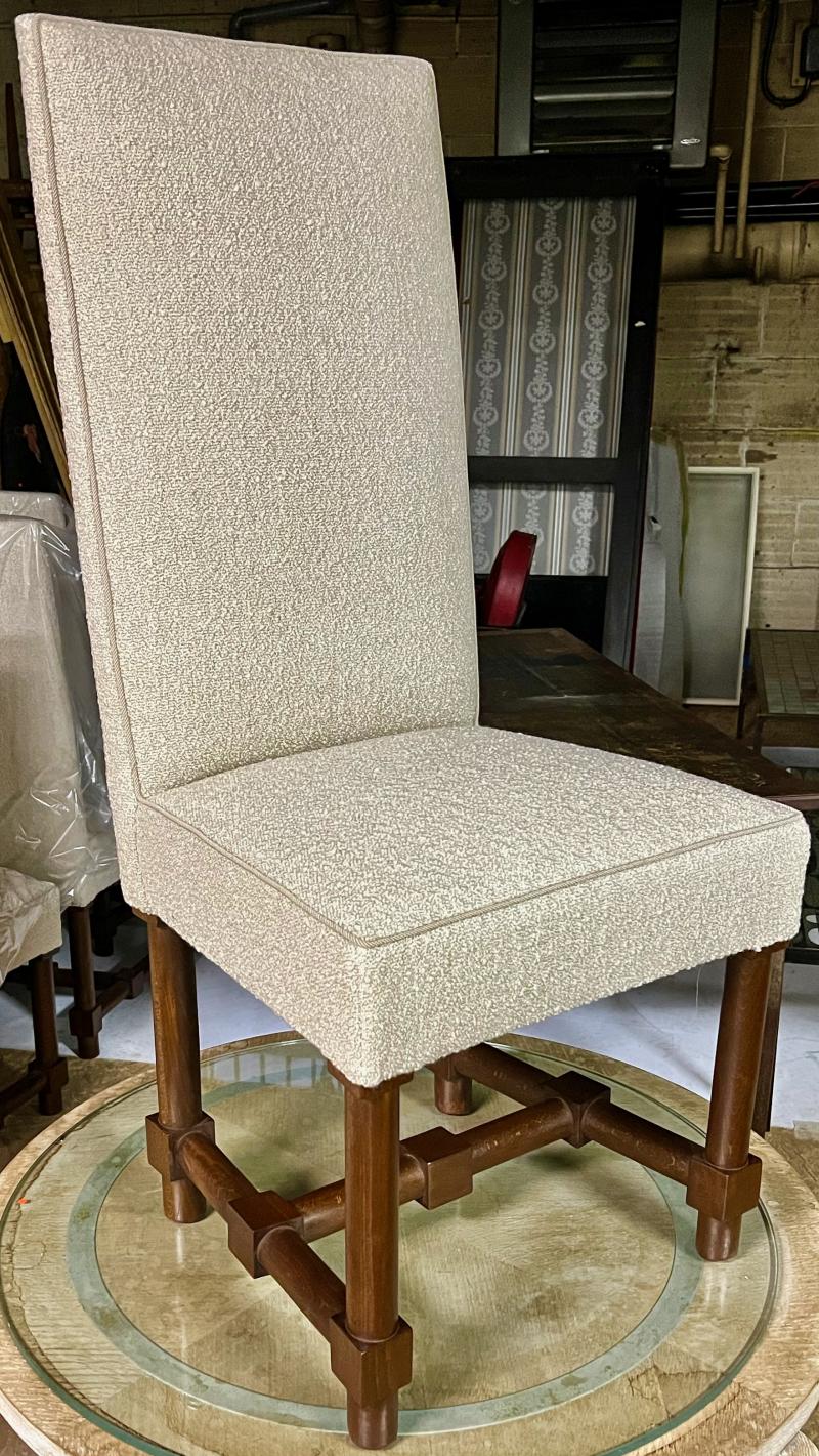 Jacques Adnet - Jacques Adnet rarest documented set of 10 dinning chairs