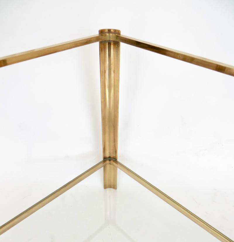 Jacques Quinet - Jacques Quinet French Bronze and Glass Double Level ...