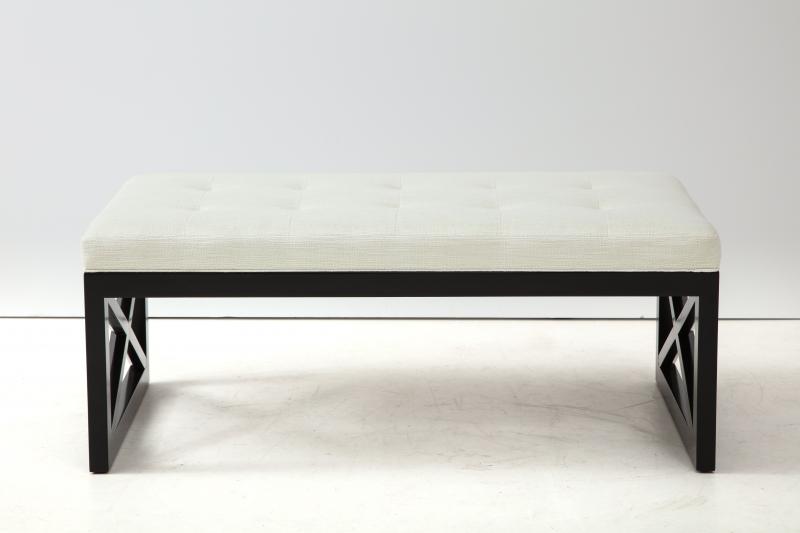 James Mont - James Mont Lattice Frame Upholstered Bench