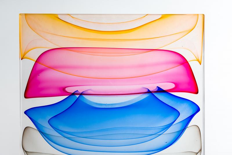 Jamie Harris - Infusion Block in Ambers, Ruby, Blue and Orange