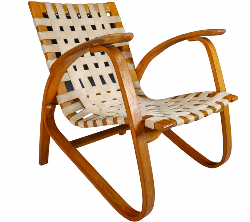 Jan Vanek - Jan Vanek Art Deco Czech Lounge Chair