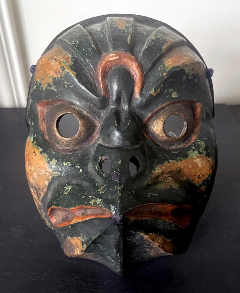 Japanese Wood Bugaku Mask of Korobase Edo Period
