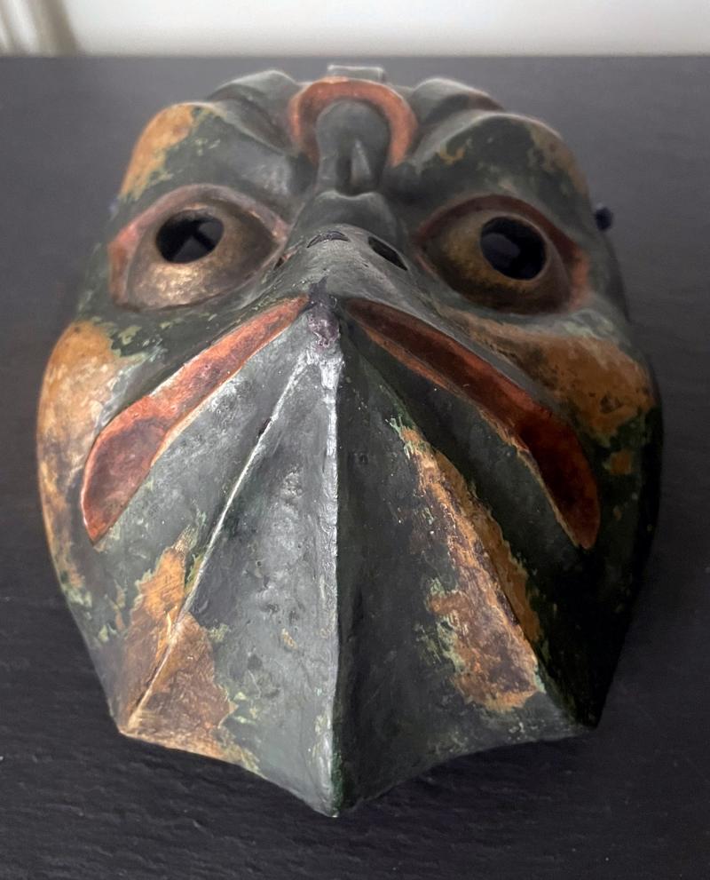 Japanese Wood Bugaku Mask of Korobase Edo Period