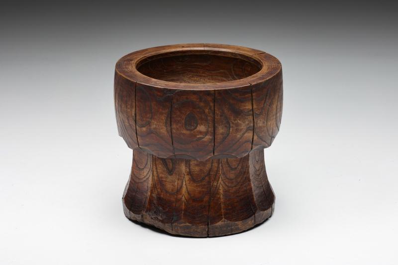 Japanese XL Wooden Mortar - 1920's
